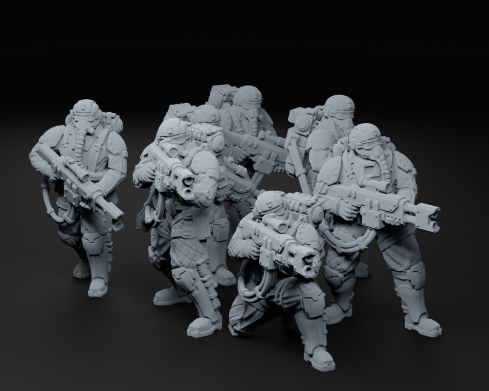 Heavy Drop Trooper Squad (7 models) – Mortian