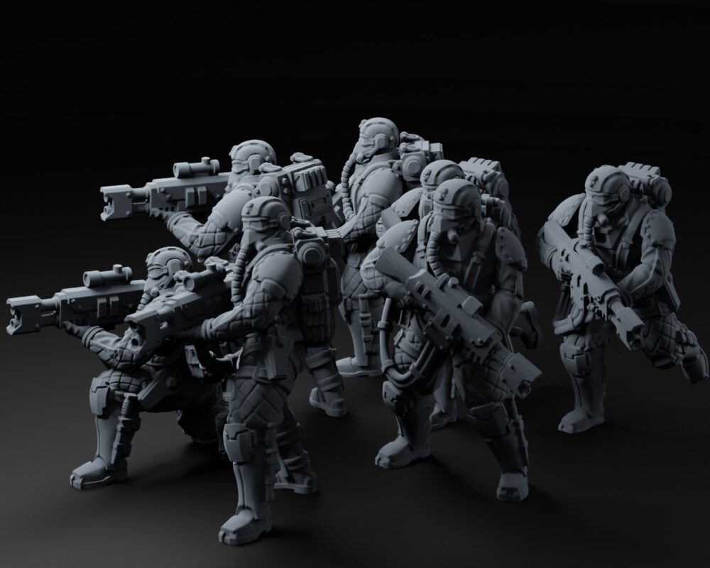 Heavy Drop Trooper Squad (7 models) – Mortian