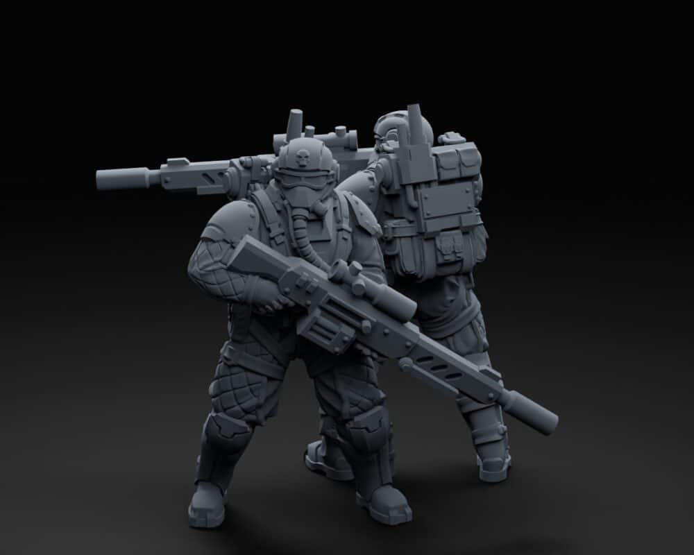 Heavy Drop Trooper Sniper Team (2 models) – Mortian