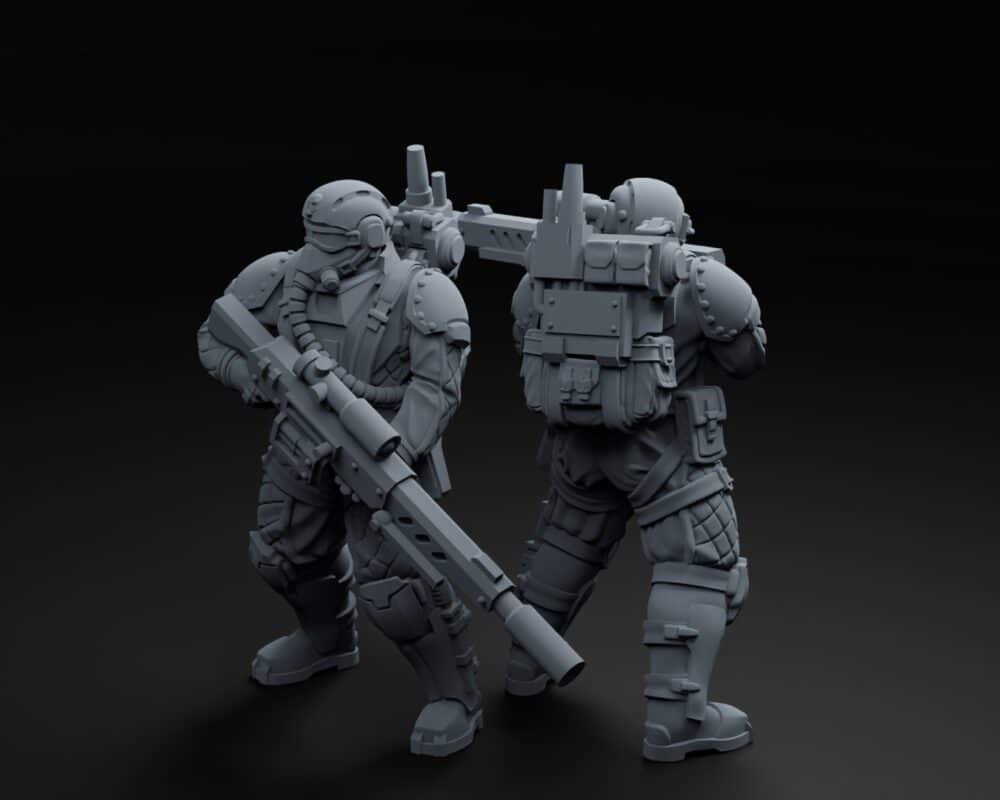 Heavy Drop Trooper Sniper Team (2 models) – Mortian